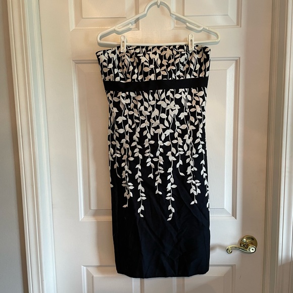 LOFT | Dresses | Black And White Strapless Dress | Poshmark